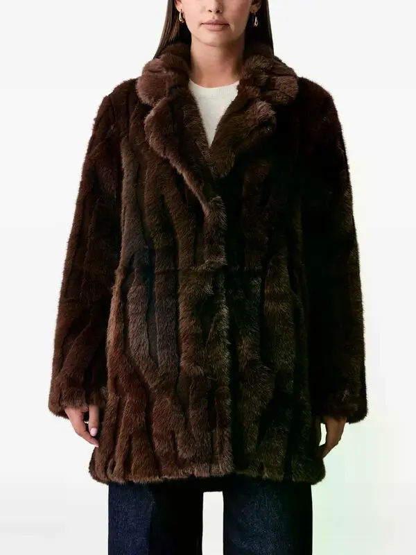 Joseph Ribkoff Faux-fur Notch-lapels Coat