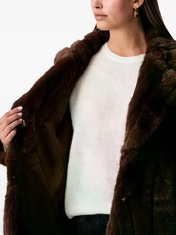 Joseph Ribkoff Faux-fur Notch-lapels Coat