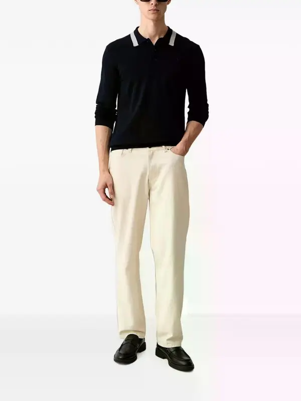 TRUSSARDI Contrast-collar Polo Shirt