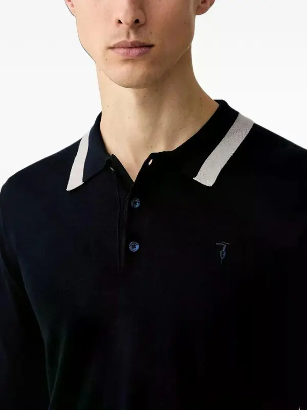 TRUSSARDI Contrast-collar Polo Shirt