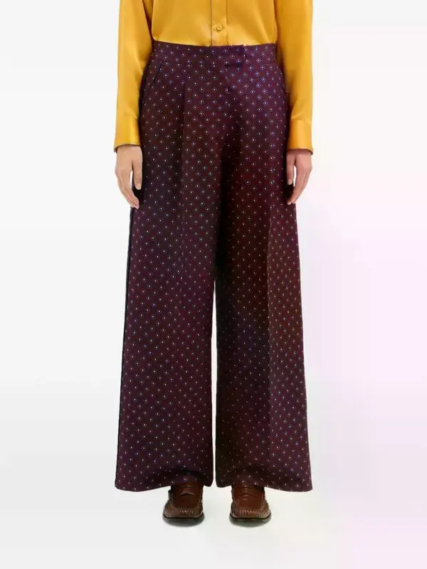 PIERRE-LOUIS MASCIA Jp688 Geometric-print Tailored Trousers
