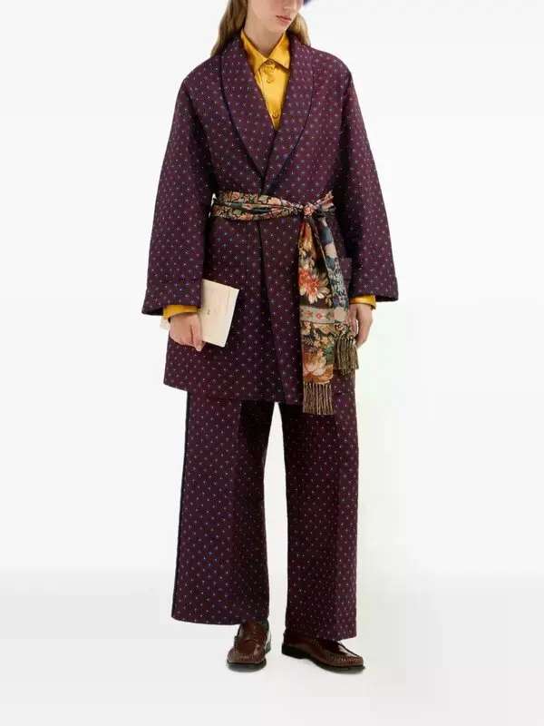 PIERRE-LOUIS MASCIA Jp688 Geometric-print Tailored Trousers