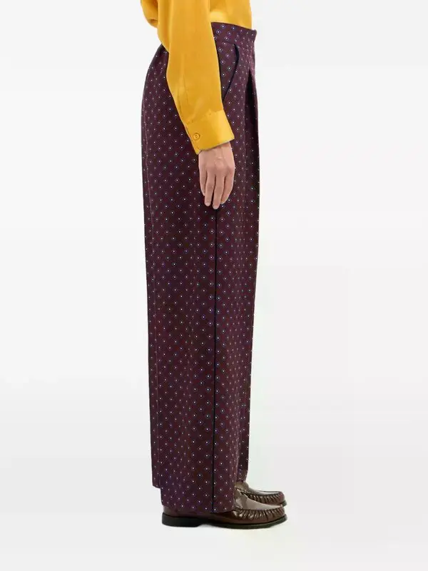 PIERRE-LOUIS MASCIA Jp688 Geometric-print Tailored Trousers