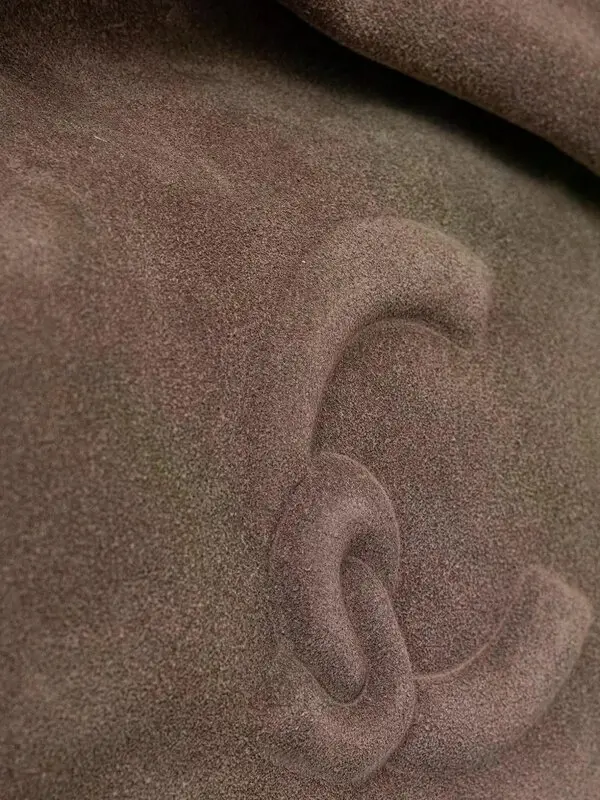 COCCINELLE Embossed-logo Suede Tote Bag