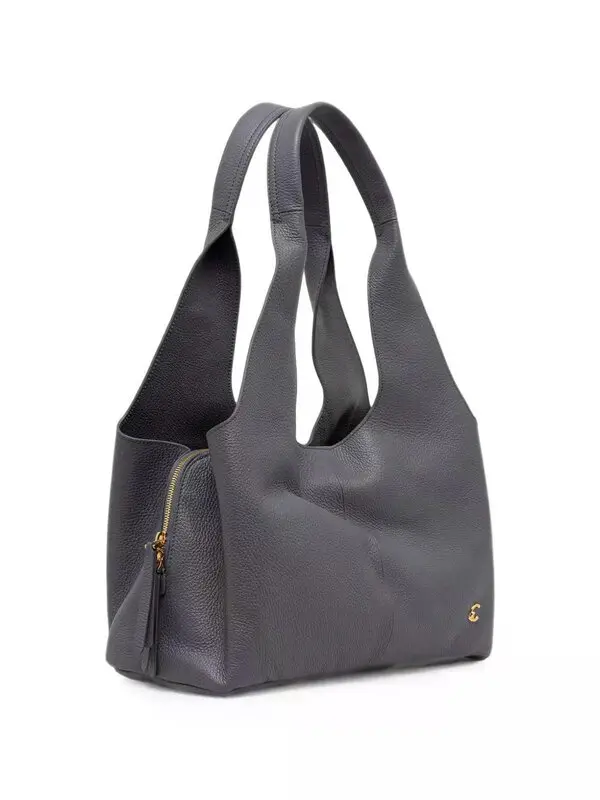 COCCINELLE Large Nell Logo-plaque Pebbled-leather Tote Bag
