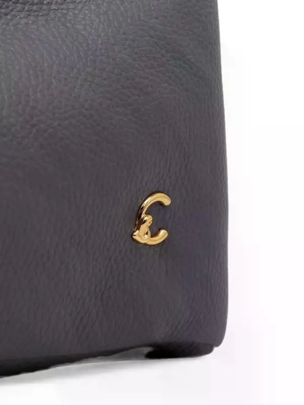 COCCINELLE Large Nell Logo-plaque Pebbled-leather Tote Bag