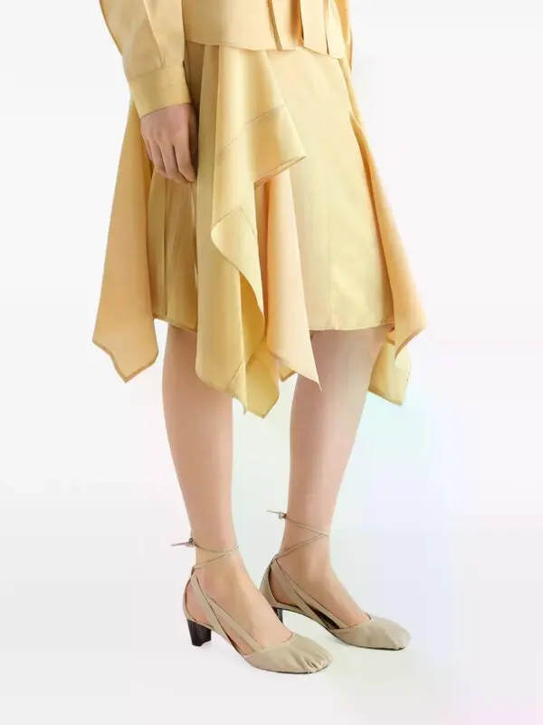 LEMAIRE 55 Mm Pedille Heeled Ballerinas In Goat Leather - Neutrals