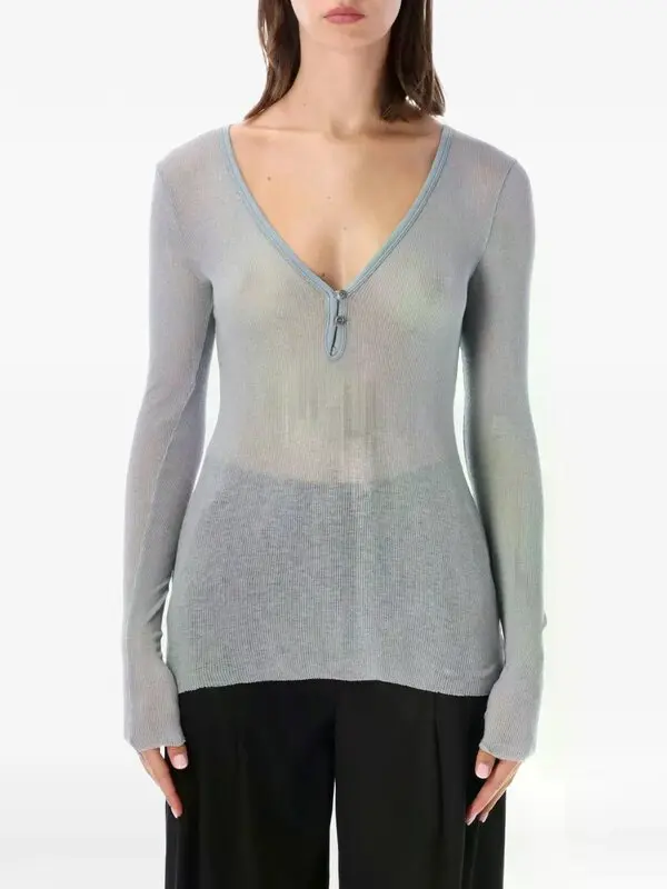JAMES PERSE Ribbed-knit Long-sleeve T-shirt