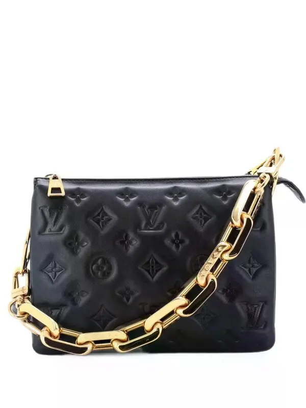 LOUIS VUITTON Coussin Bag Monogram Embossed Lambskin Bb Crossbody Bag