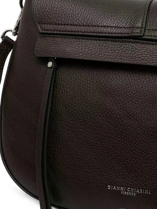 GIANNI CHIARINI Helena Round Grained-leather Shoulder Bag