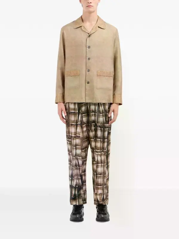 PIERRE-LOUIS MASCIA Aloe Paisley-print Silk Shirt - Neutrals