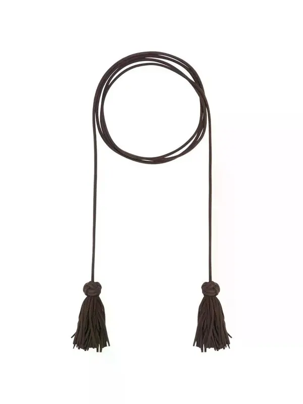 PIERRE-LOUIS MASCIA Tassel-detail Cord Belt - Brown
