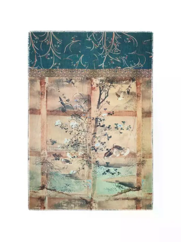 PIERRE-LOUIS MASCIA Euclidex Landscape-print Scarf
