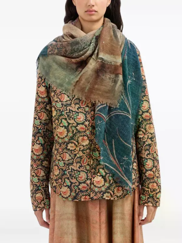PIERRE-LOUIS MASCIA Euclidex Landscape-print Scarf