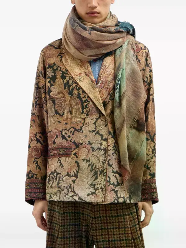 PIERRE-LOUIS MASCIA Euclidex Landscape-print Scarf