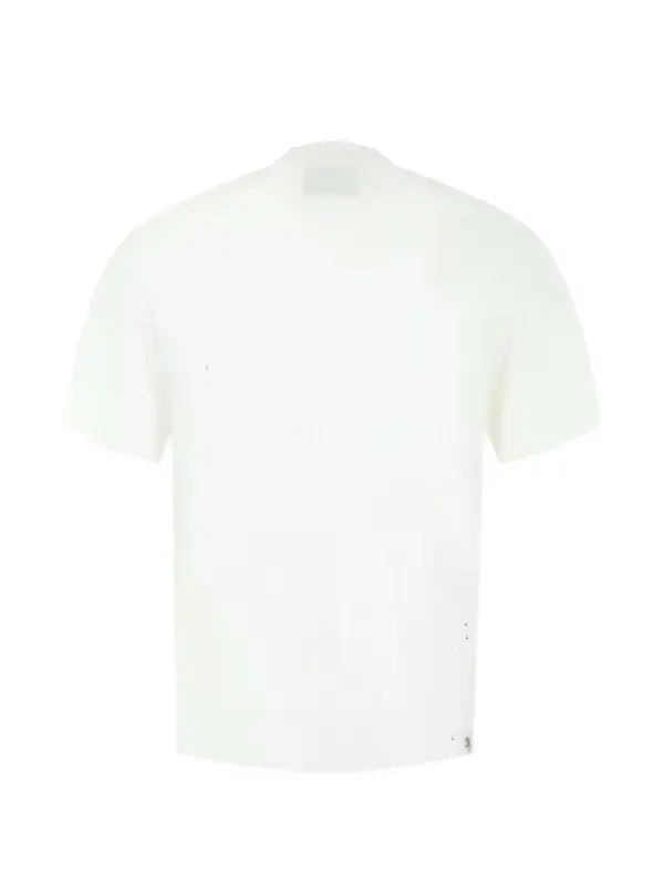 SATOSHI NAKAMOTO Logo-print Distressed T-shirt