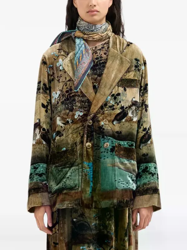 PIERRE-LOUIS MASCIA Cialda Paisley-print Silk Scarf - Green