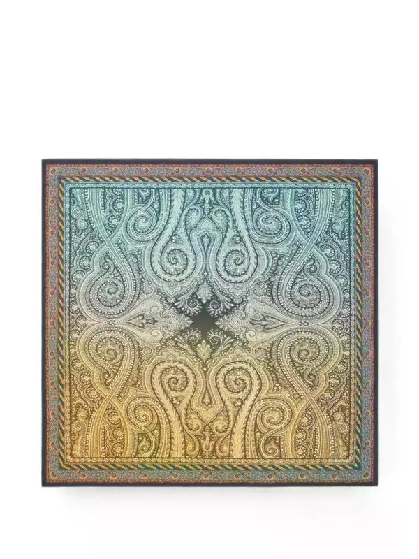 PIERRE-LOUIS MASCIA Cialda Paisley-print Silk Scarf - Green