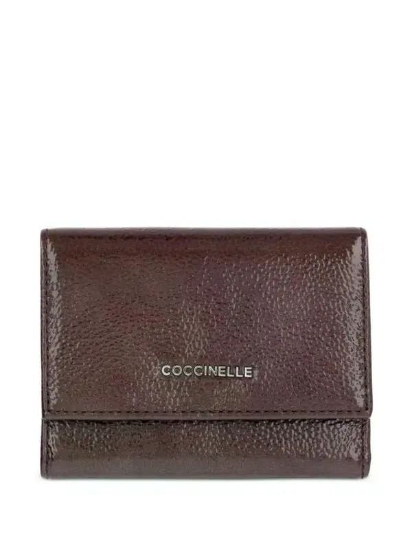 COCCINELLE Patent Leather Wallet - Brown