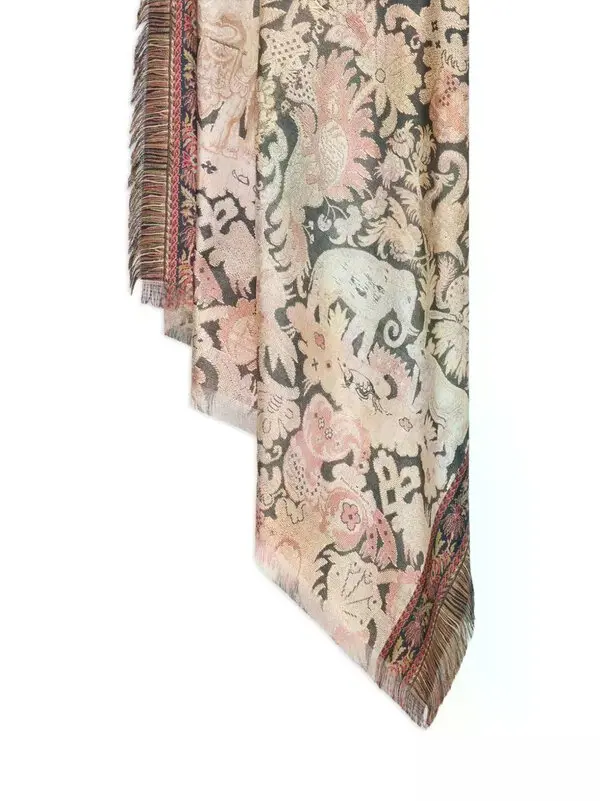 PIERRE-LOUIS MASCIA Aloeuw Fringe-trim Silk Scarf - Neutrals