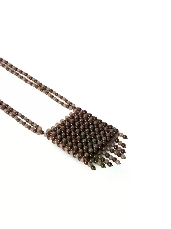LEMAIRE Grigri Bag Necklace In Resin Beads