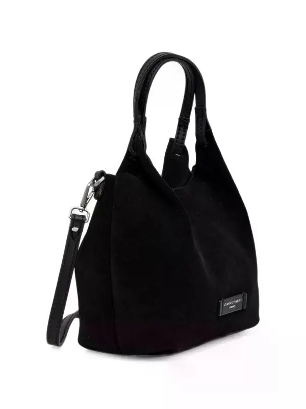 GIANNI CHIARINI Mini Suede Logo-patch Tote Bag