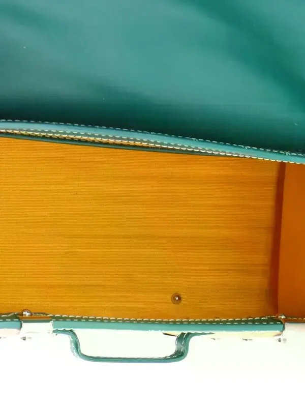 Goyard Structured Saigon Top Handle Bag Coated Canvas With Leather Mini Satchel - Green