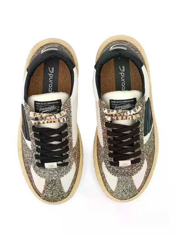 PURAAI 1.01 Vintage Glitter-detail Sneakers