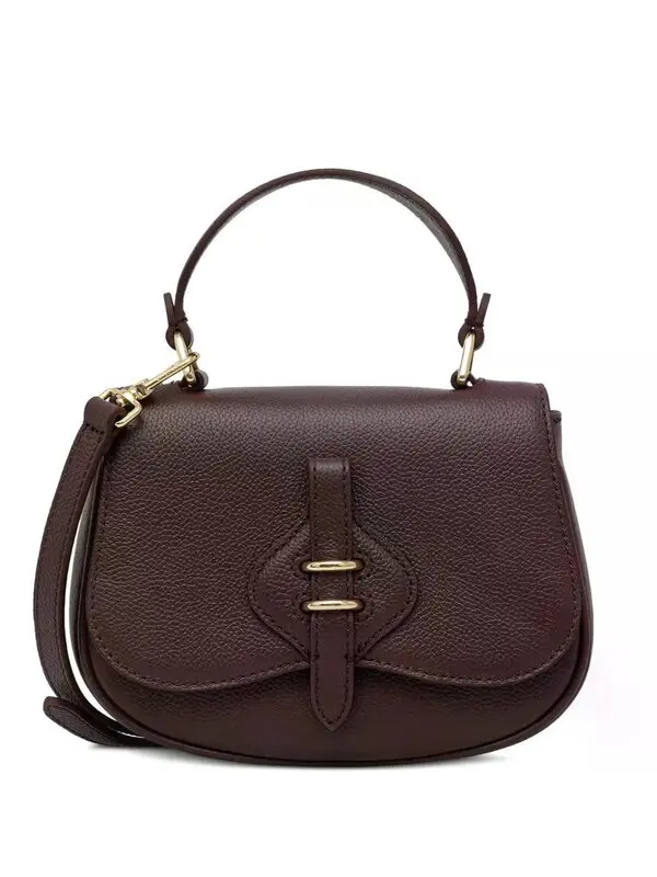 COCCINELLE Mini Mavery Grained-leather Tote Bag - Purple