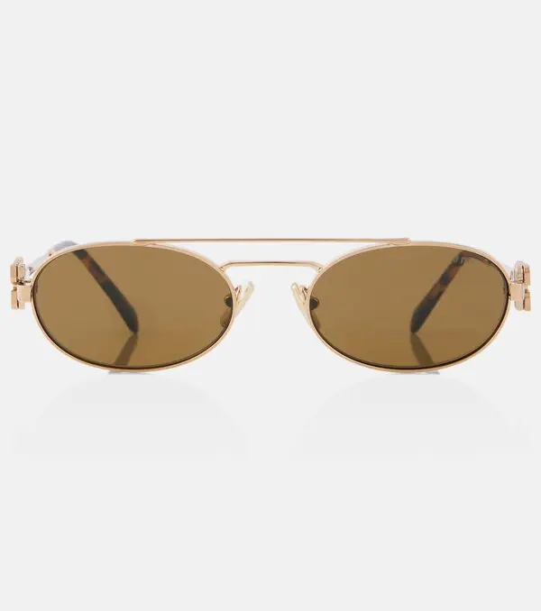 Miu Miu Logo Oval Sunglasses