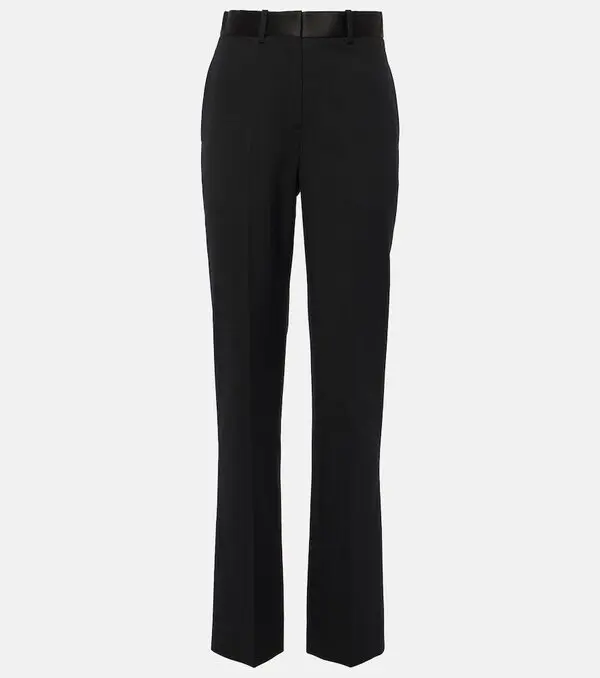 Victoria Beckham High-rise Wool-blend Straight Pants