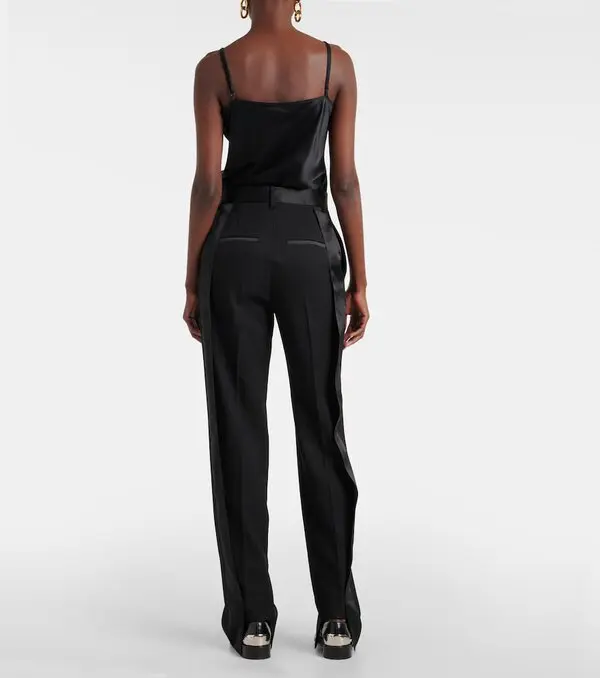 Victoria Beckham High-rise Wool-blend Straight Pants