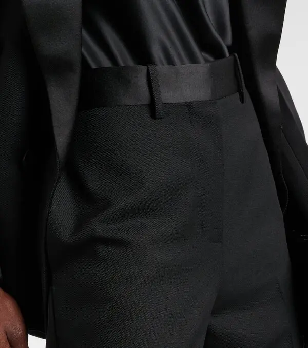 Victoria Beckham High-rise Wool-blend Straight Pants