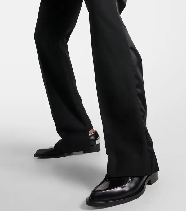 Victoria Beckham High-rise Wool-blend Straight Pants