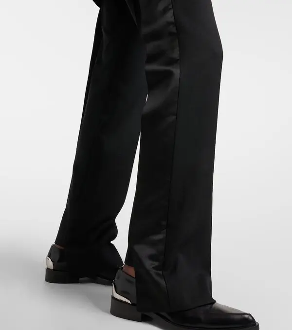 Victoria Beckham High-rise Wool-blend Straight Pants