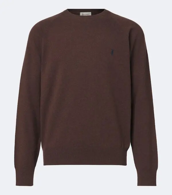 Saint Laurent Cassandre Cashmere Sweater - Brown