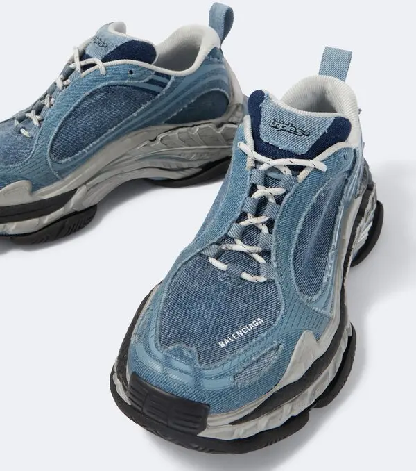 Balenciaga Triple S 2 Denim Sneakers - Blue