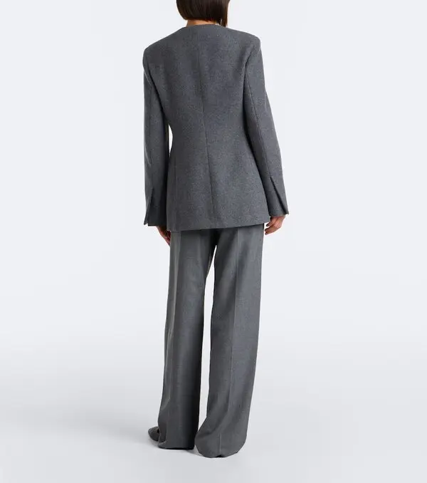 Max Mara Belted Cashmere-blend Wide-leg Pants