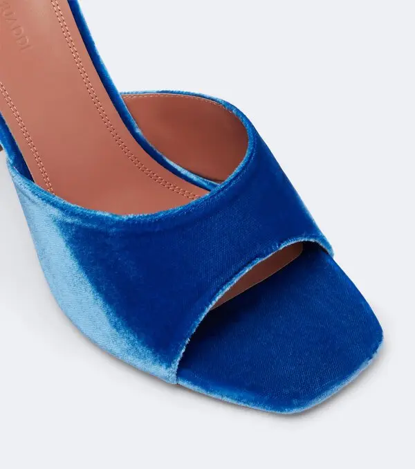 Amina Muaddi Lupita Velvet Mules