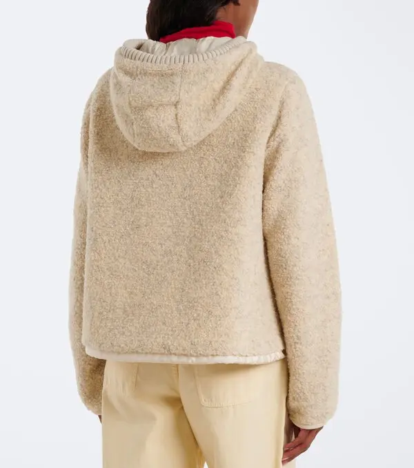 Moncler Hooded Bouclé Down Jacket