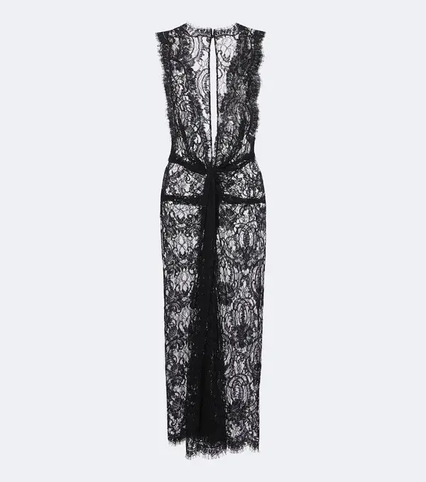 Dolce & Gabbana Lace Midi Dress - Black