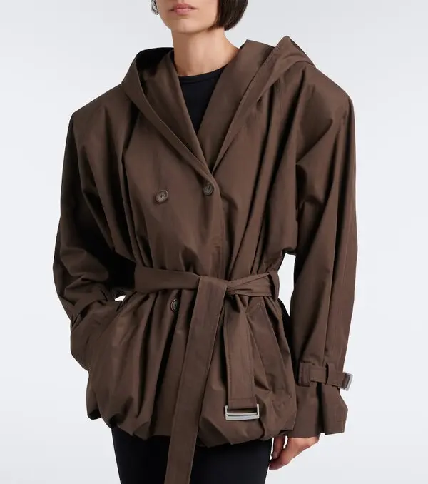 Magda Butrym Belted Hooded Cotton Jacket