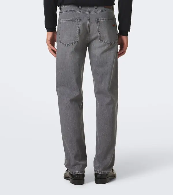 Zegna Faded Slim Jeans - Grey