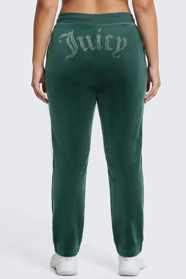 Juicy Couture Velvet Track Pants With Embellishment - Junebug