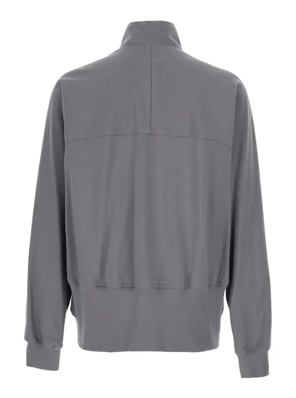 Rick Owens Zipfront Jogger With Zip Closure And Logo Gray