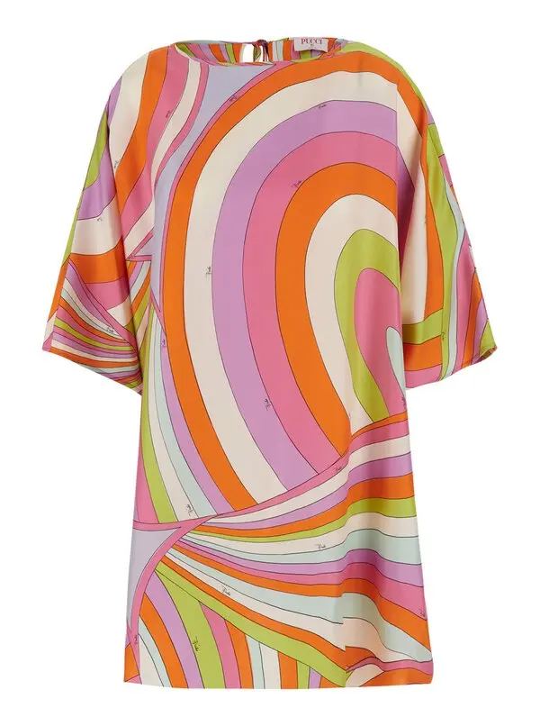 Emilio Pucci Multicolored Swimsuit With Print And Tech Fabric For