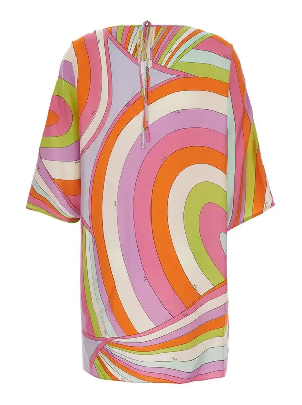 Emilio Pucci Multicolored Swimsuit With Print And Tech Fabric For
