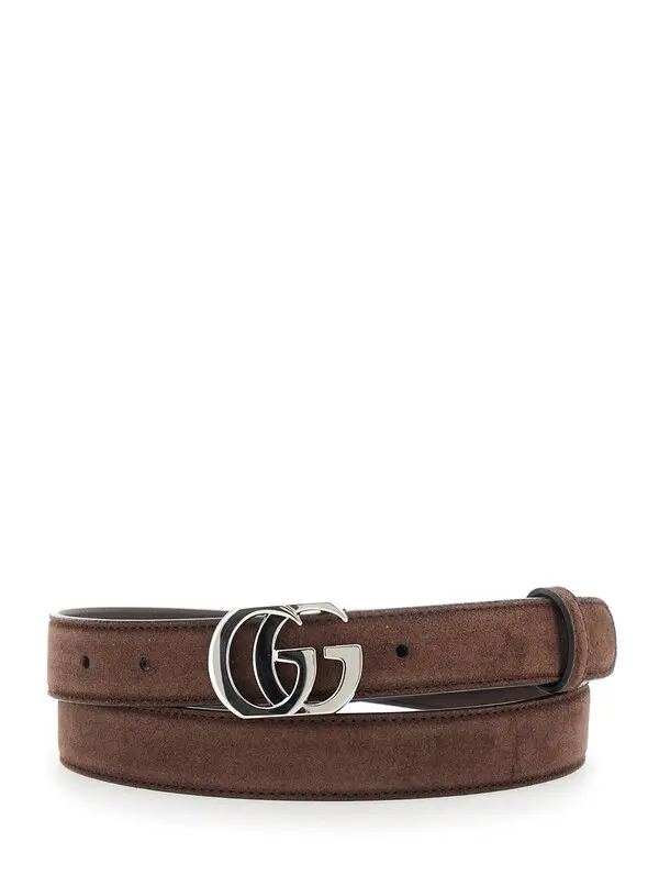 Gucci Suede Gg Belt
