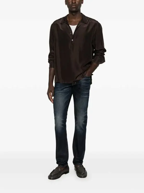 TOM FORD Jeans With Belt Loops And Logo Patch
