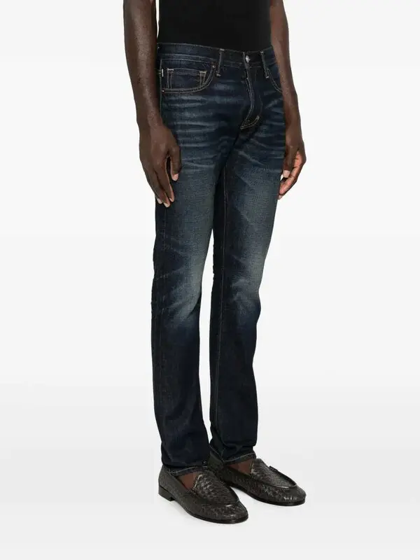 TOM FORD Jeans With Belt Loops And Logo Patch